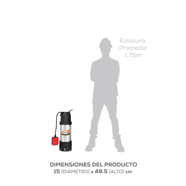 Bomba sumergible doméstica 1 HP | SUM4ME100F-F | Evans Colombia